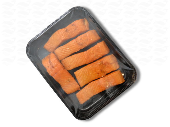 Aanbieding Gerookte Zalmmoten 1 KG — Noordzee Versevis